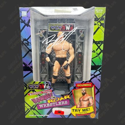 Bill Goldberg signed WCW/nWo Rumble & Roar Action Figure – Signed By Superstars