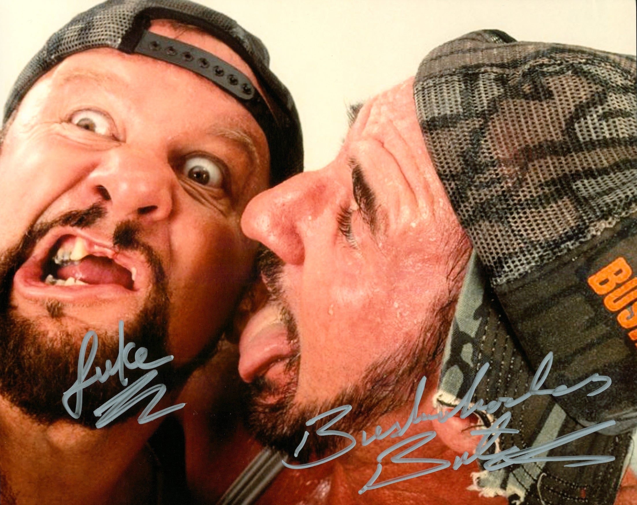 Bushwhackers Luke & Butch dual signed 8x10 Photo – Signed By Superstars