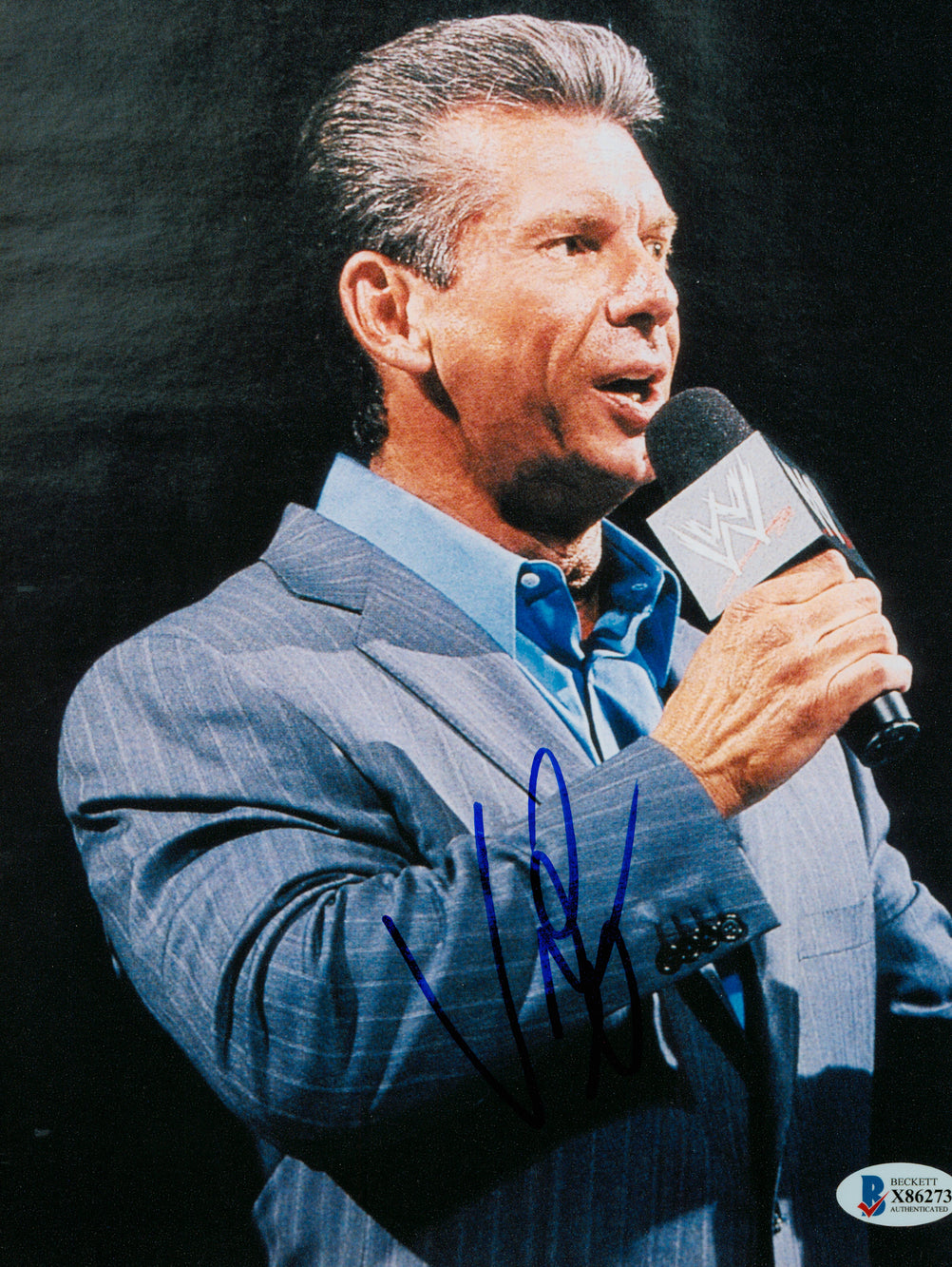 Vince McMahon signed 8x10 Photo (w/ Beckett) – Signed By Superstars