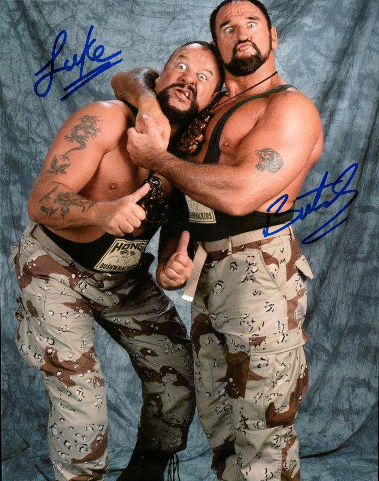 Bushwhackers - Luke & Butch dual signed 8x10 Photo – Signed By Superstars