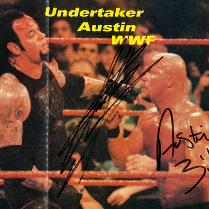 Stone Cold Steve Austin & Undertaker dual signed Poster – Signed By ...