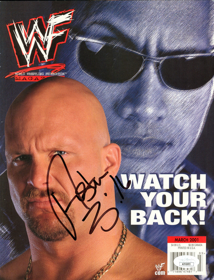 Stone Cold Steve Austin signed WWF Magazine Cover (w/ JSA) – Signed By ...