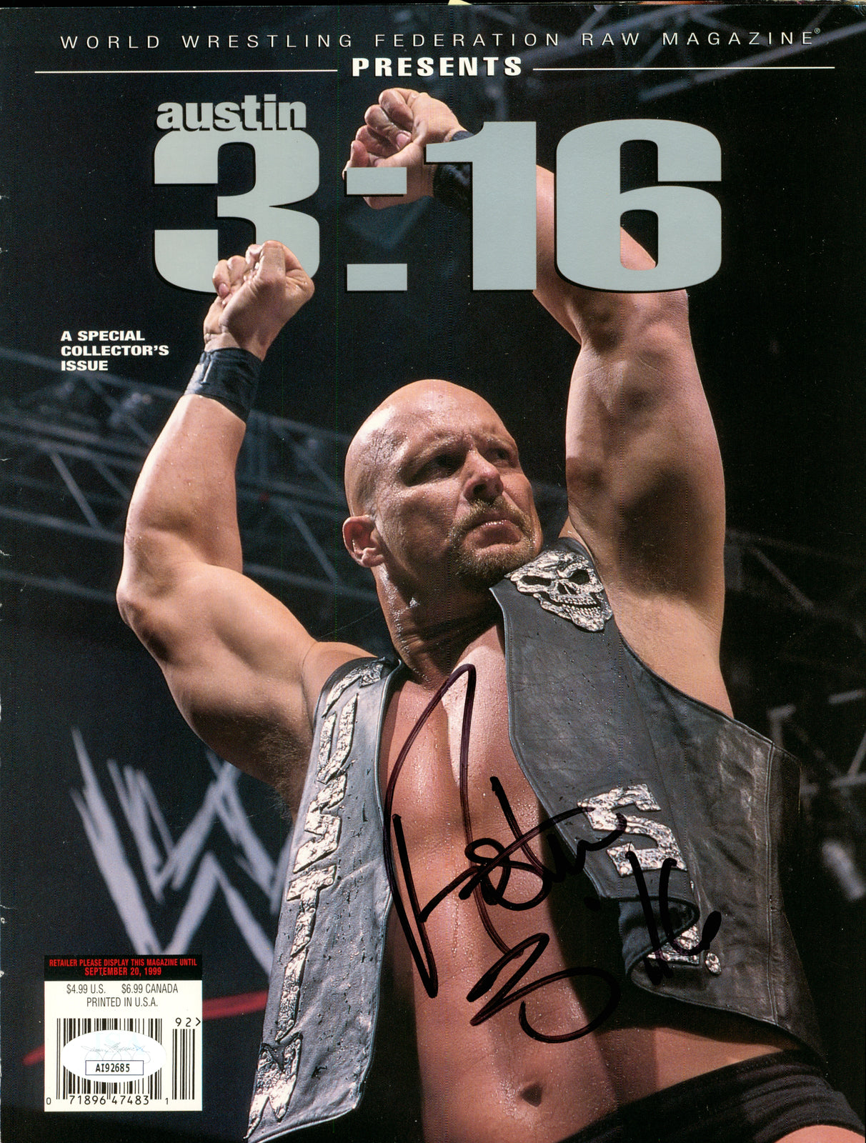 Stone Cold Steve Austin signed Austin 316 Magazine Cover (w/ JSA ...