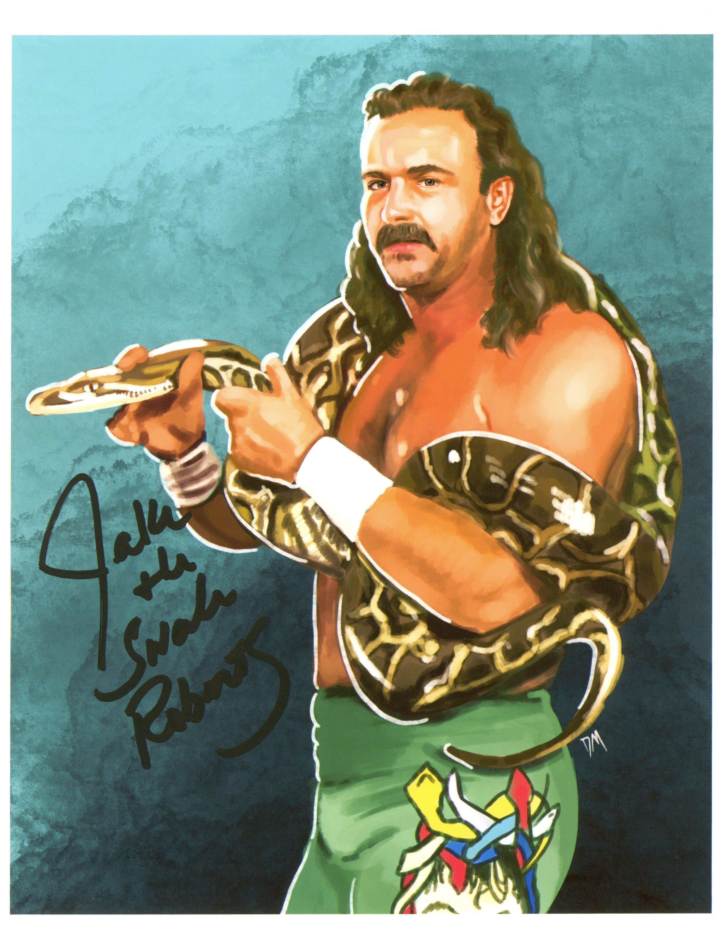 Jake Roberts signed 8x10 Photo – Signed By Superstars