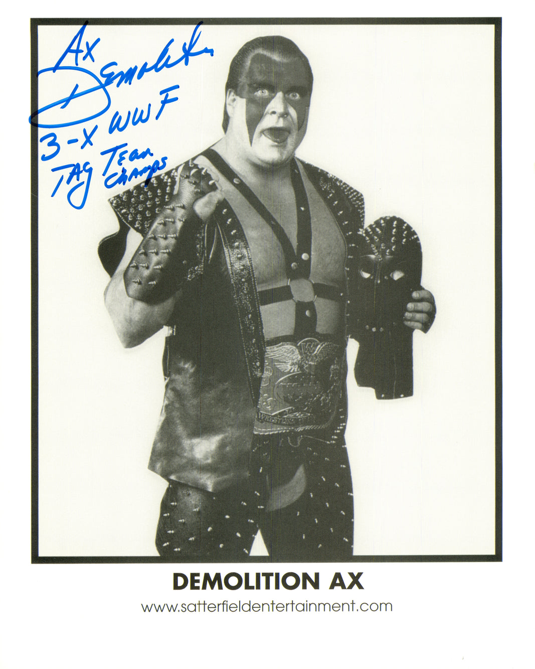 Demolition Ax signed 8x10 Photo – Signed By Superstars