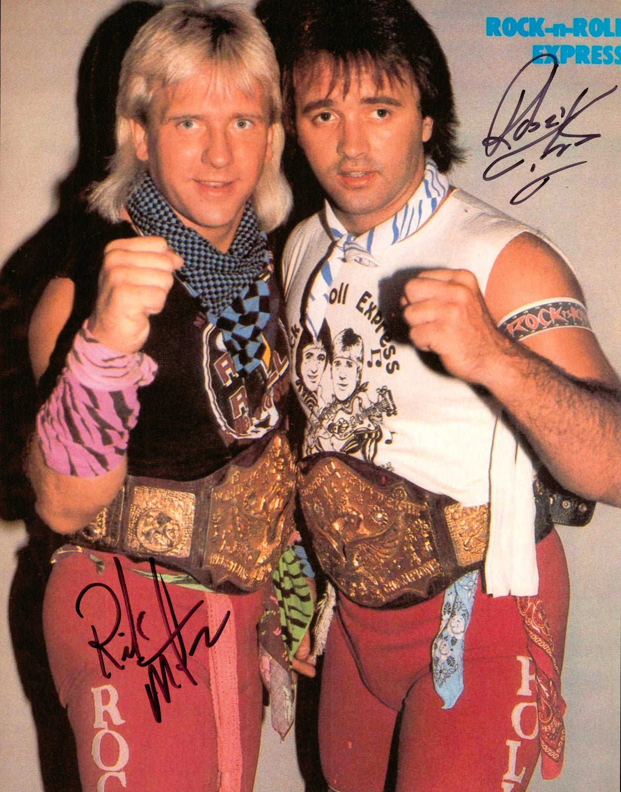 Rock N Roll Express - Ricky Morton & Robert Gibson dual signed 8x10 Ph ...