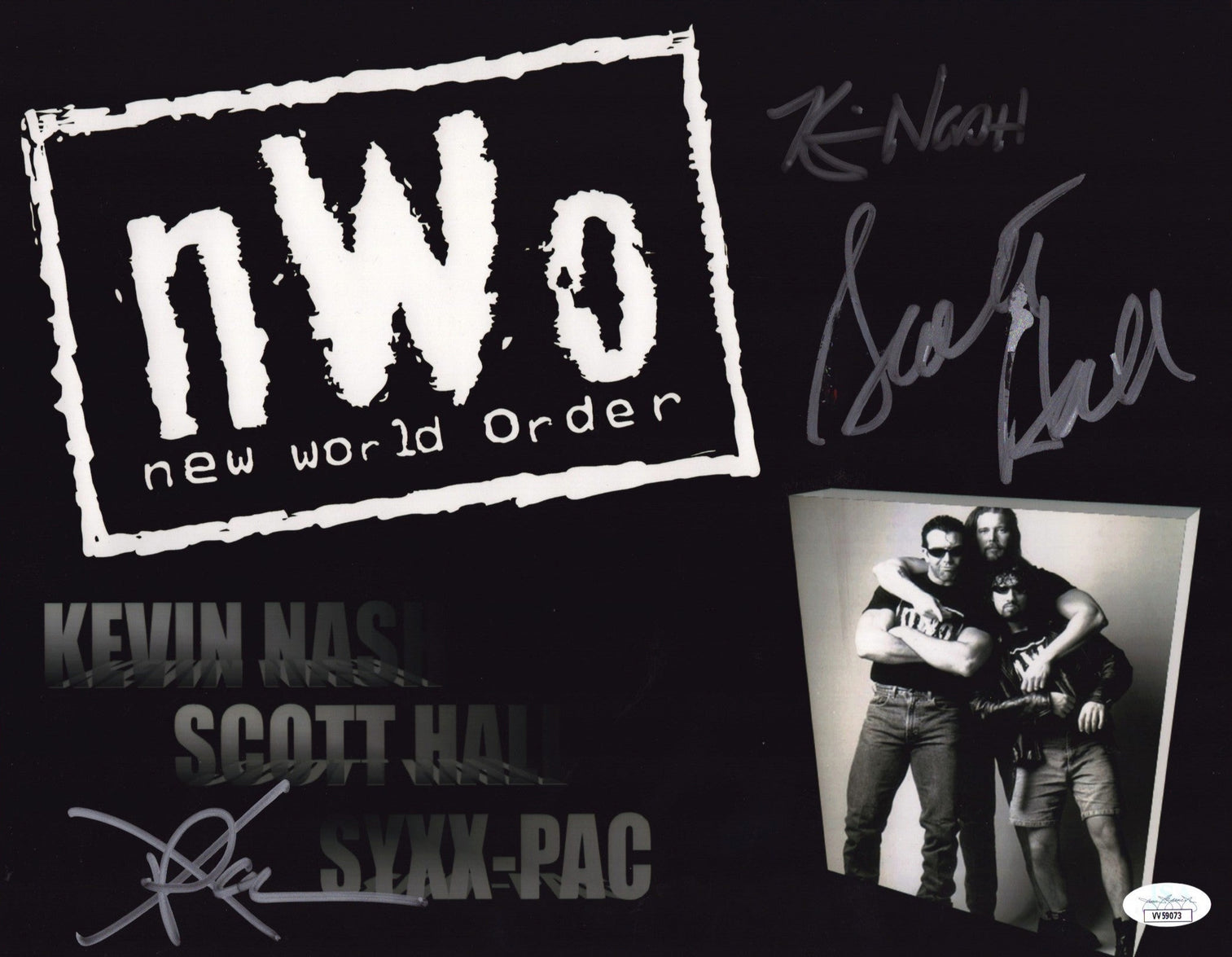 Kevin Nash, Scott Hall & X-Pac triple signed 11x14 Photo (w/ JSA ...