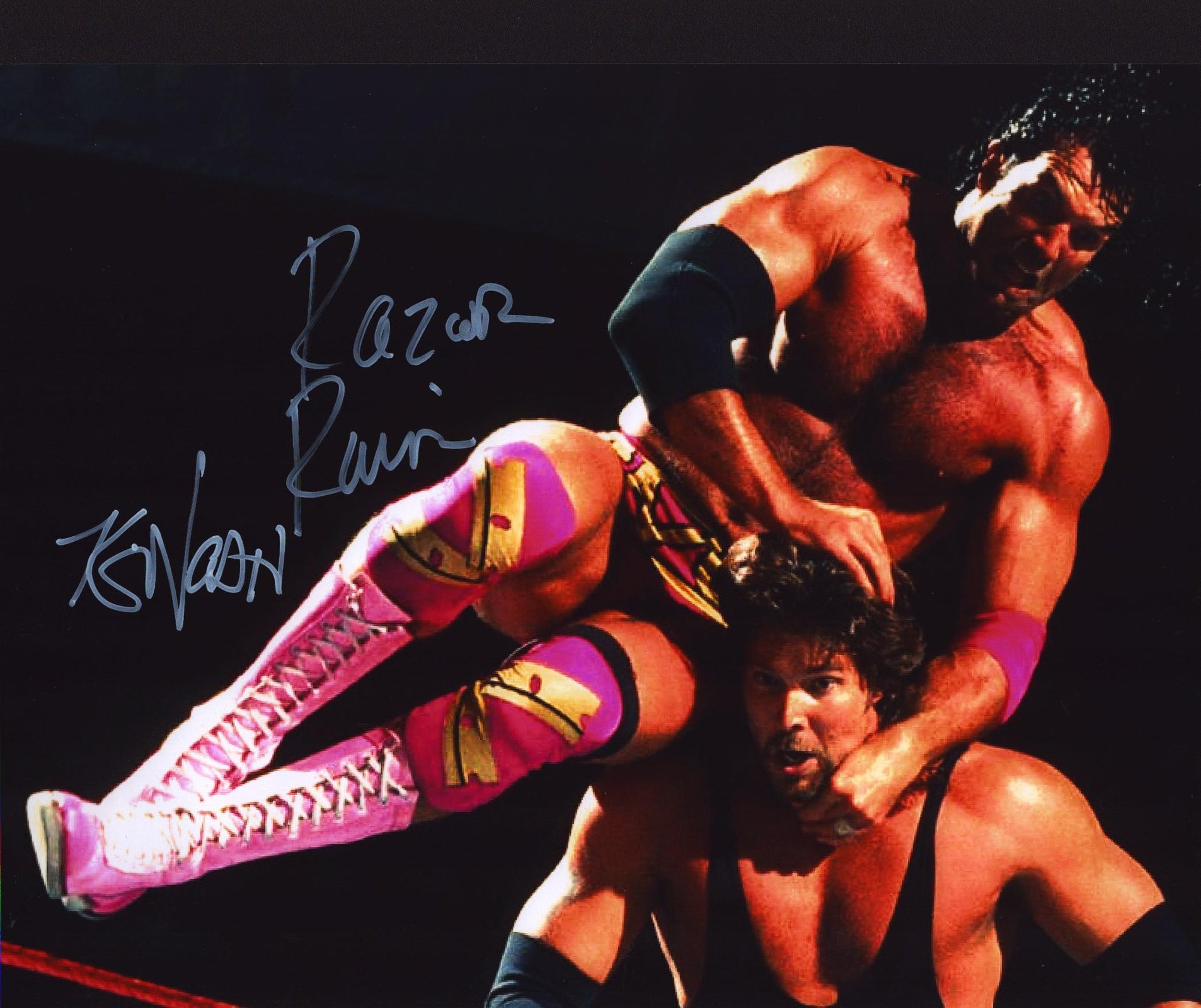 Kevin Nash & Razor Ramon dual signed 11x14 Photo – Signed By Superstars