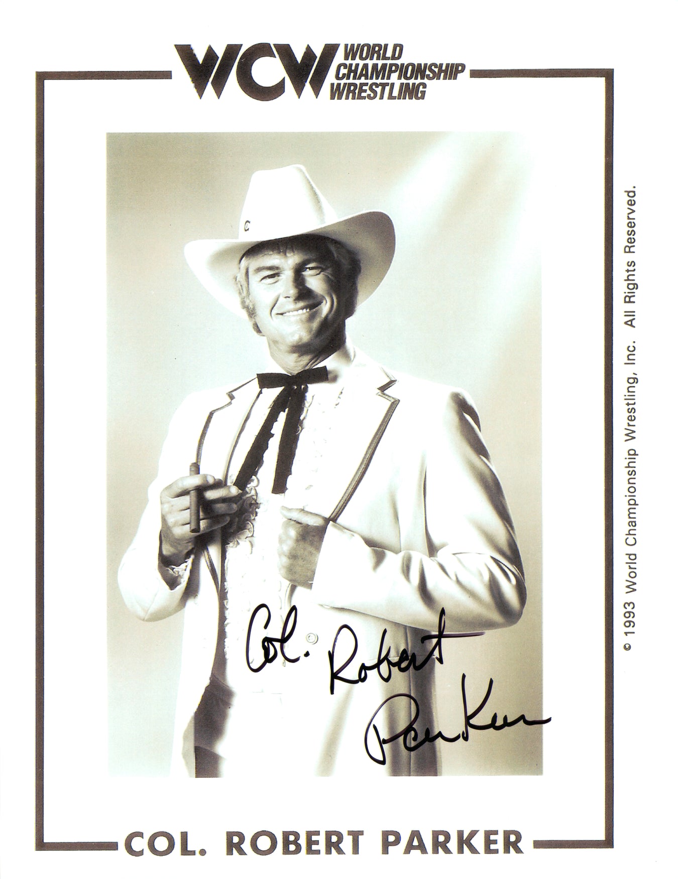 Col Robert Parker signed 8x10 Photo – Signed By Superstars