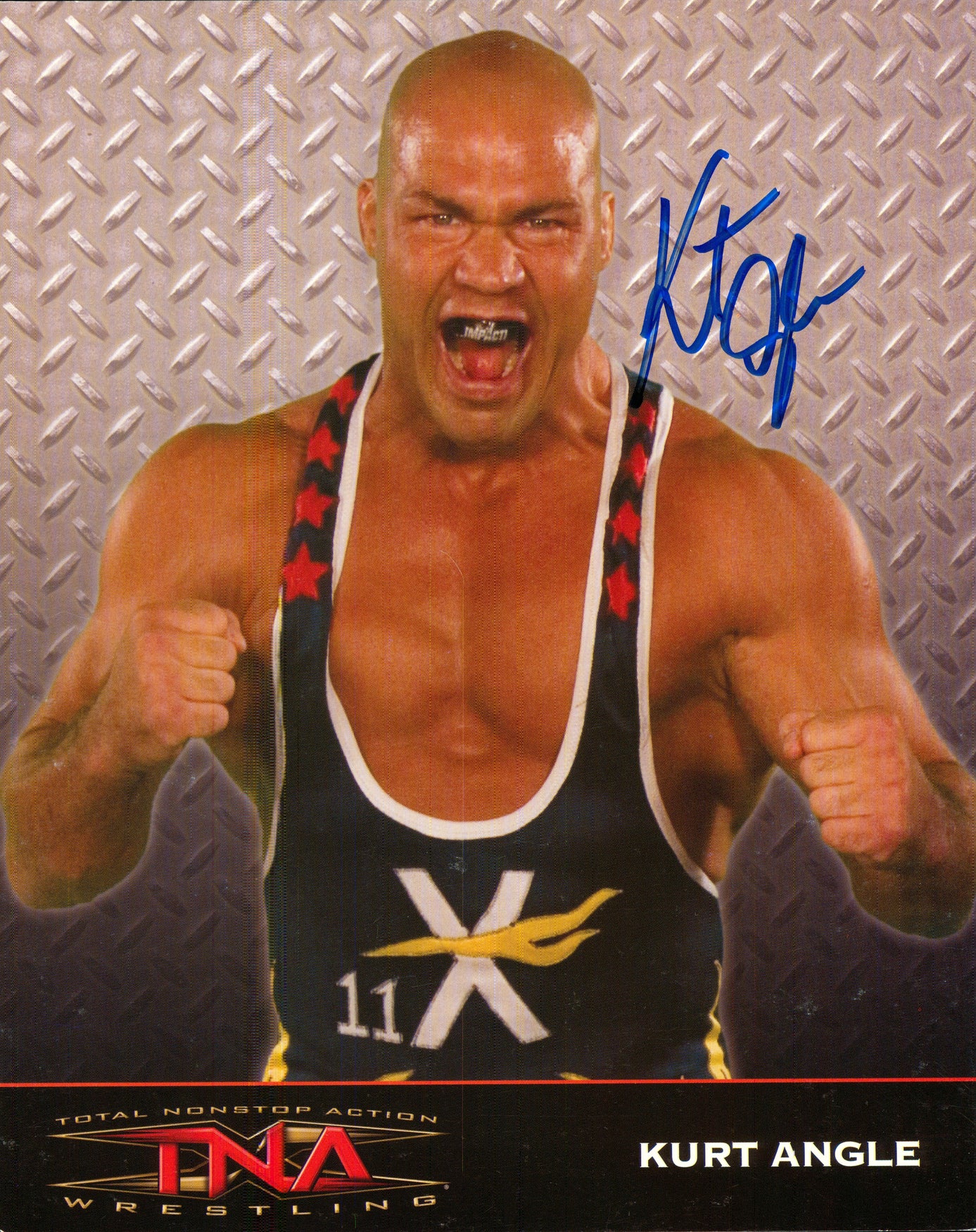 Kurt Angle signed 8x10 Photo – Signed By Superstars