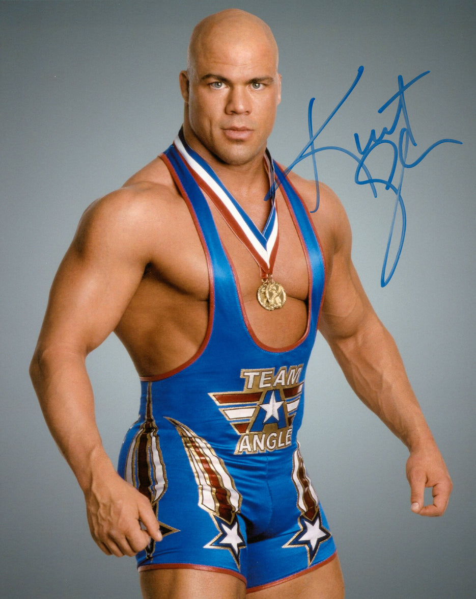 Kurt Angle signed 8x10 Photo – Signed By Superstars