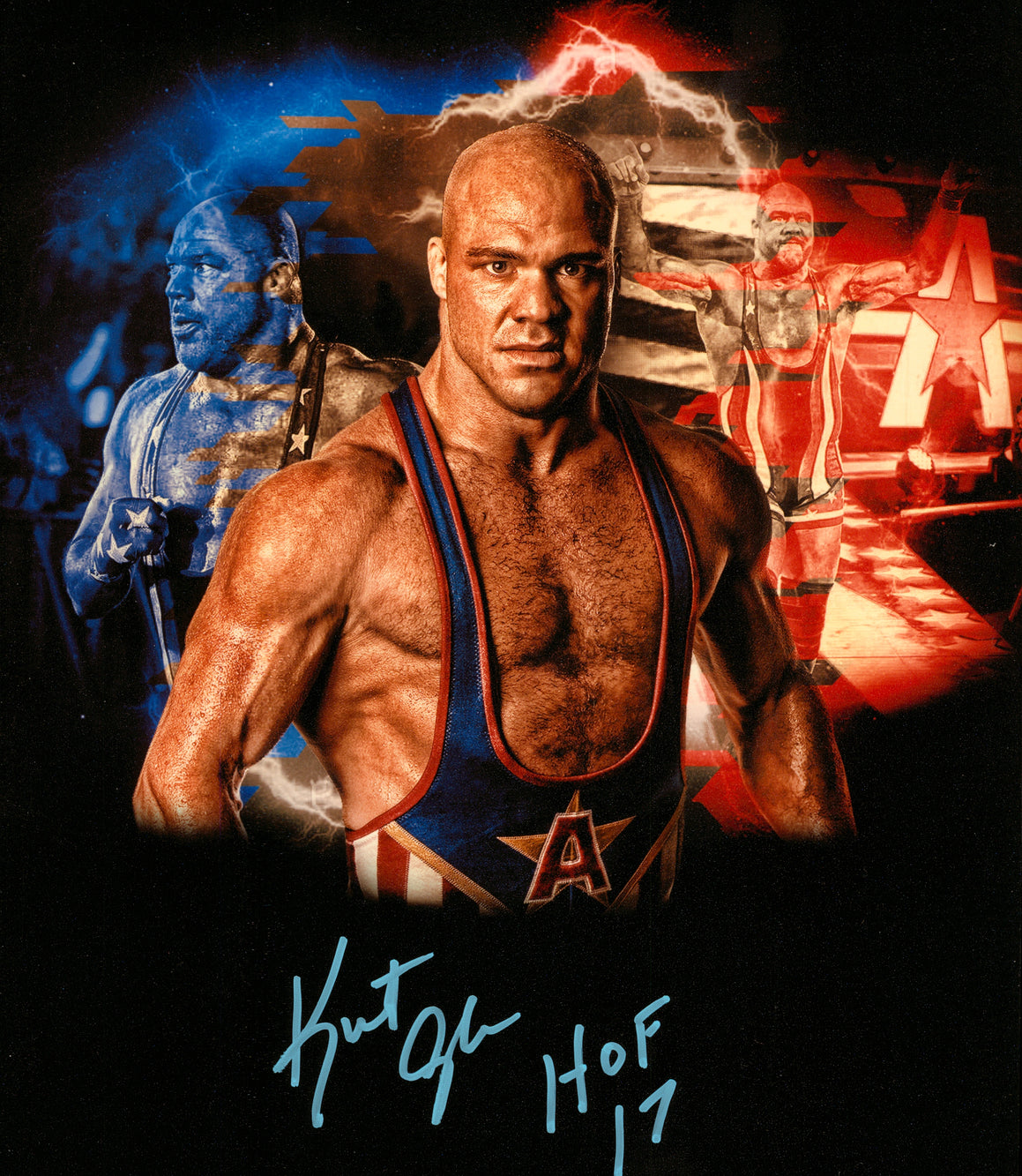 Kurt Angle signed 8x10 Photo – Signed By Superstars