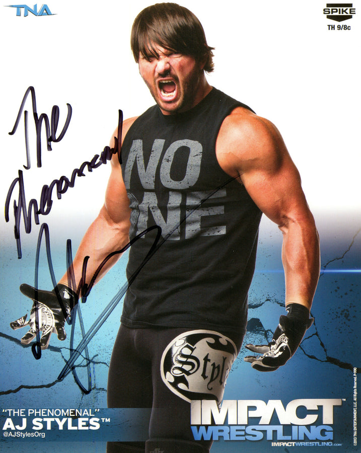 AJ Styles signed 8x10 Photo – Signed By Superstars