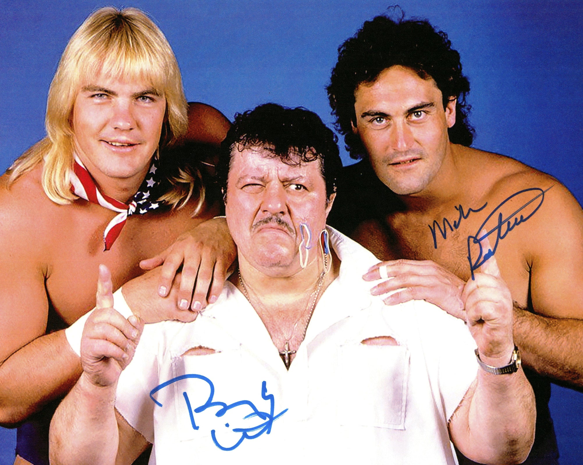 Barry Windham & Mike Rotunda dual signed 8x10 Photo – Signed By Superstars