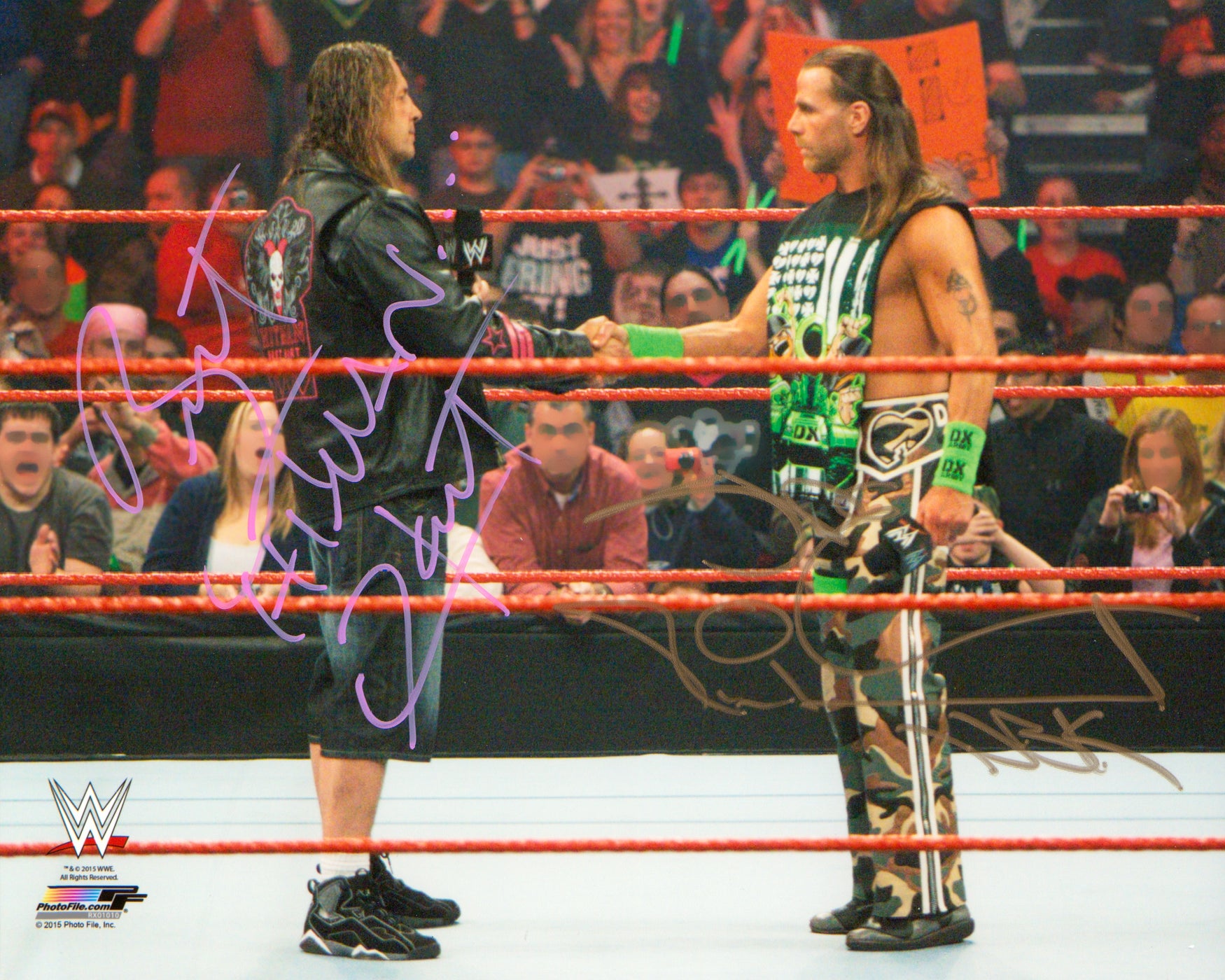 Shawn Michaels & Bret Hart dual signed 8x10 Photo – Signed By Superstars