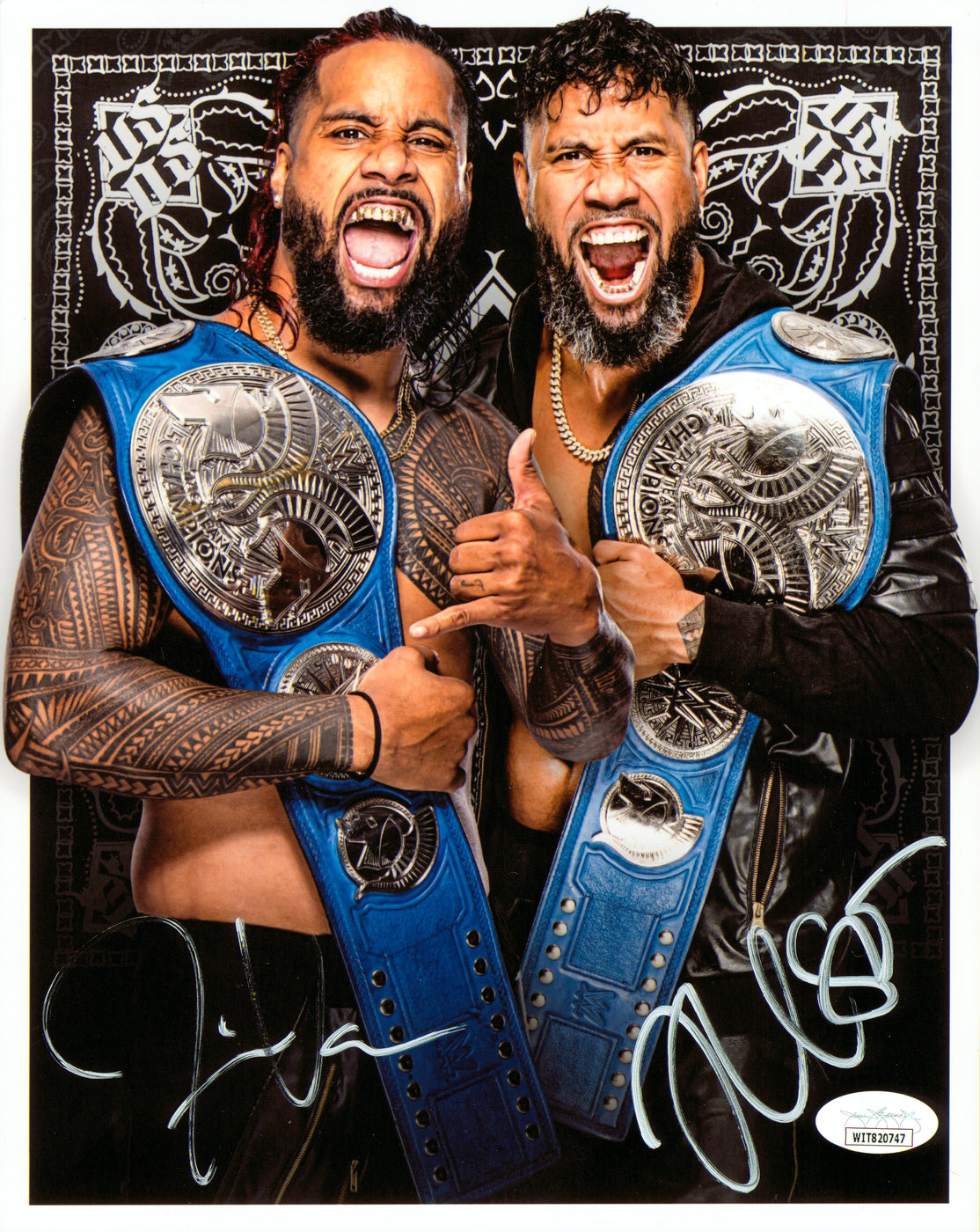 Jimmy Uso & Jey Uso dual signed 8x10 Photo (w/ JSA) – Signed By Superstars