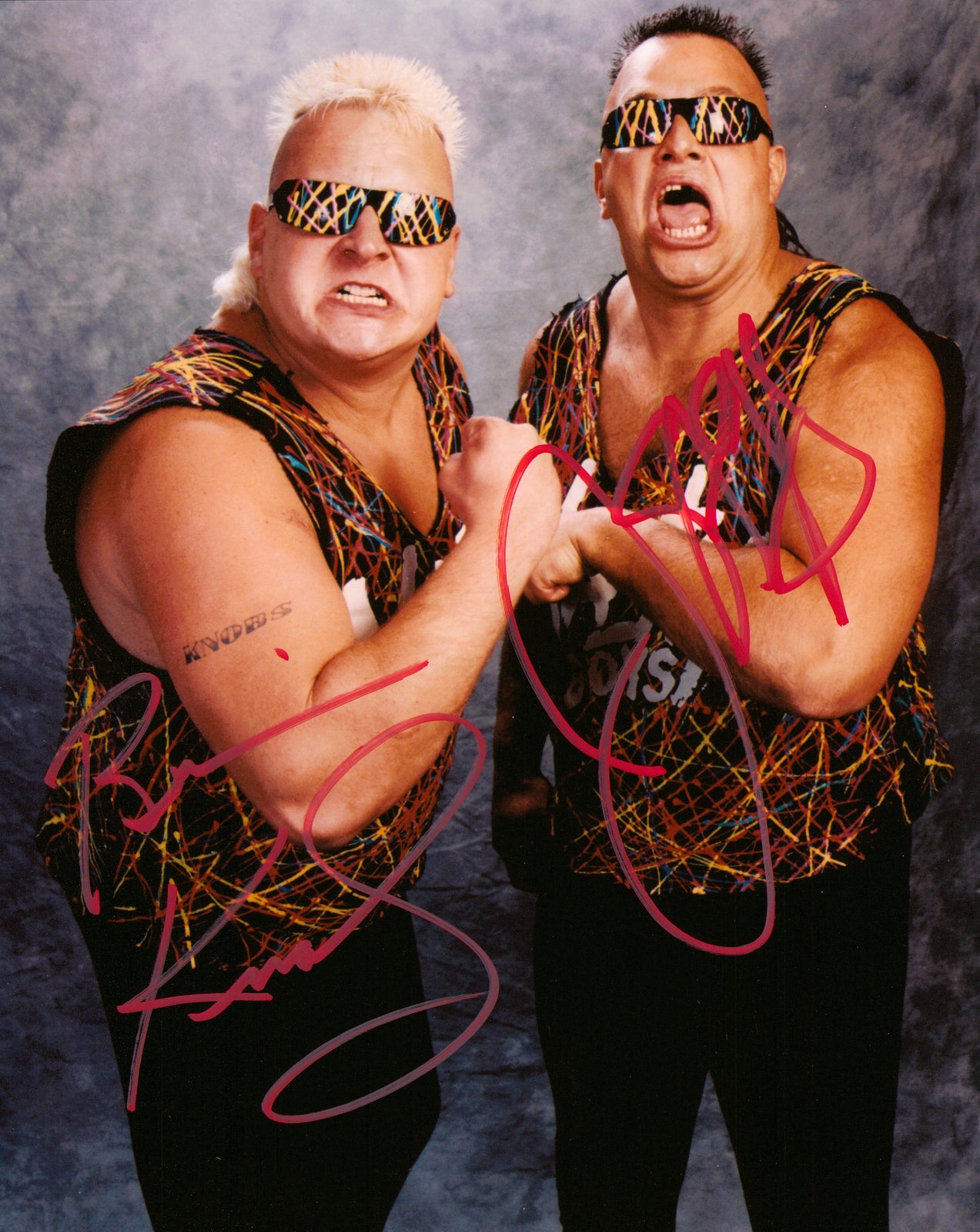 Nasty Boys - Brian Knobbs & Jerry Saggs dual signed 8x10 Photo – Signed By Superstars