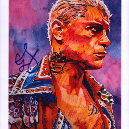 Cody Rhodes signed 11x14 Schamberger Art – Signed By Superstars