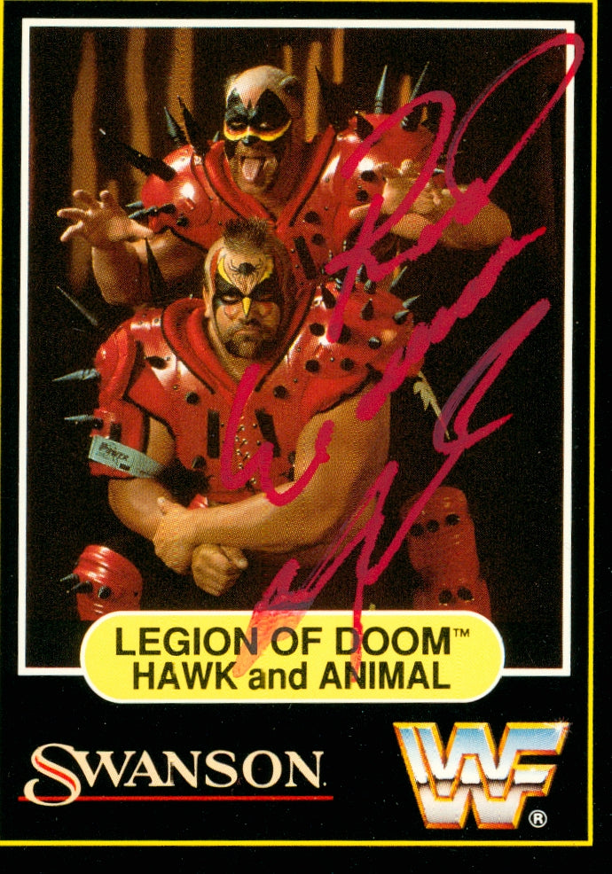 Roadwarrior Animal signed Card – Signed By Superstars