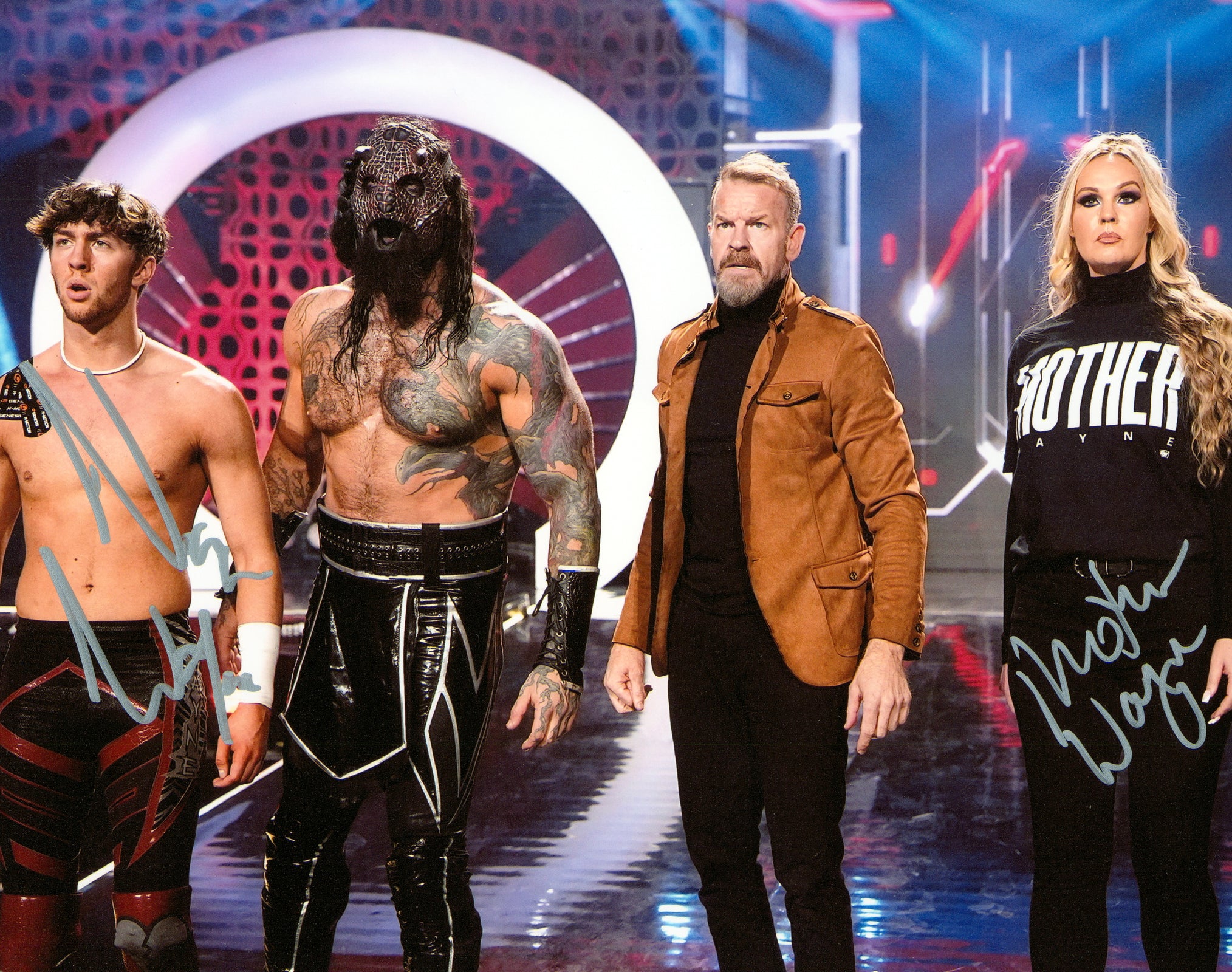 Nick Wayne & Mother Wayne dual signed 8x10 Photo – Signed By Superstars