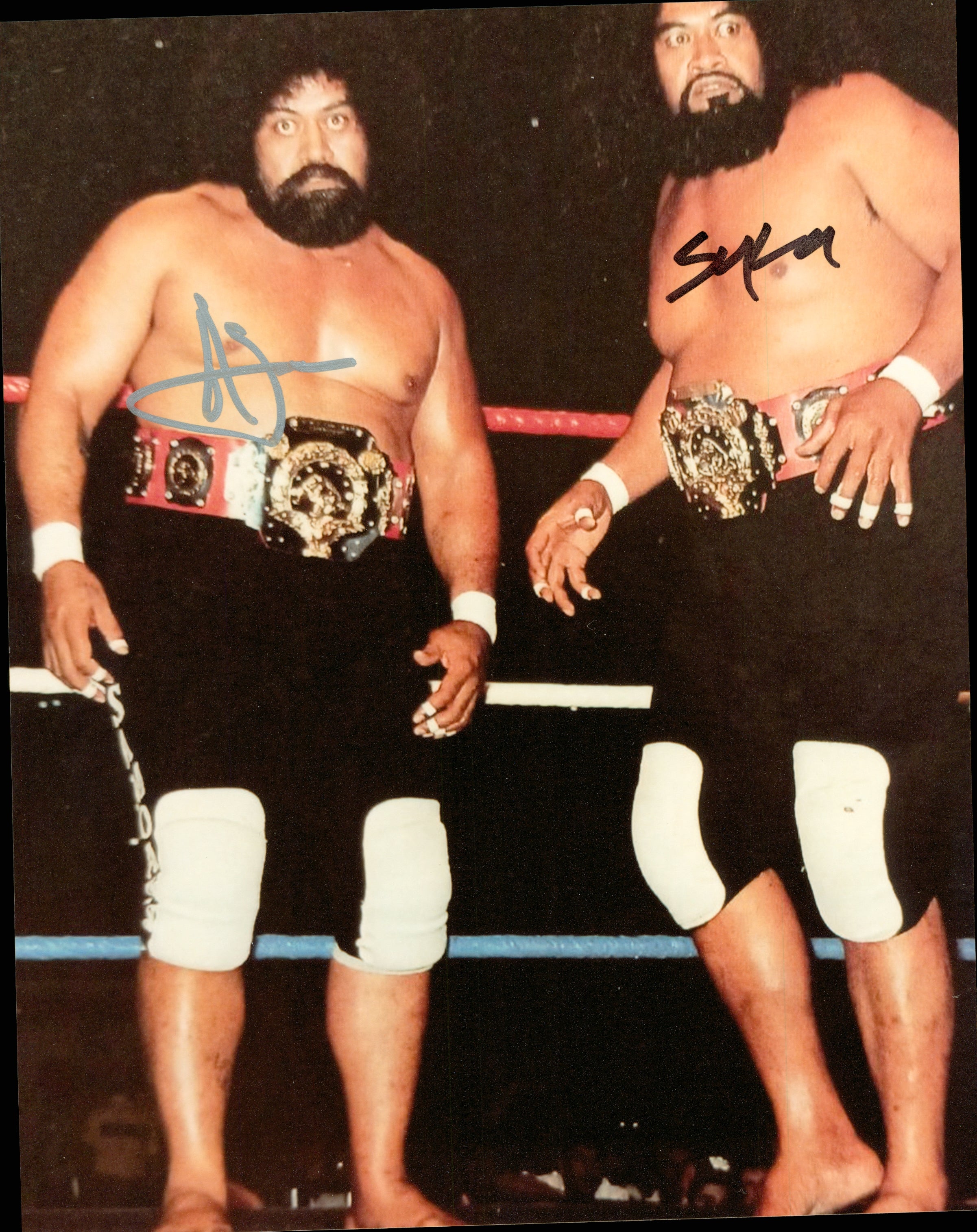 Wild Samoans - Afa & Sika dual signed 8x10 Photo – Signed By Superstars