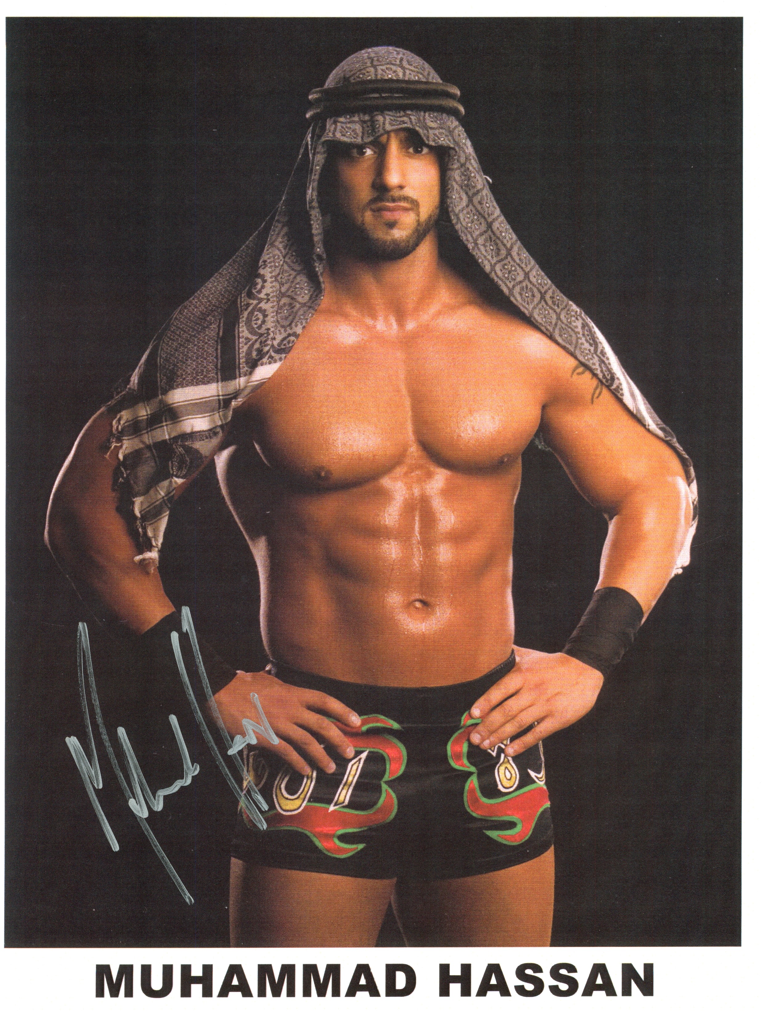 Muhammad Hassan signed 8x10 Photo – Signed By Superstars