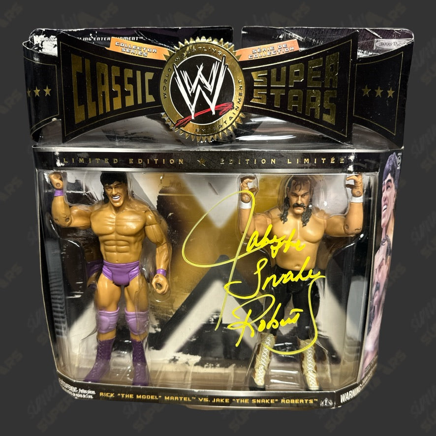 Jake Roberts signed WWE Classic Superstars Action Figure – Signed By Superstars
