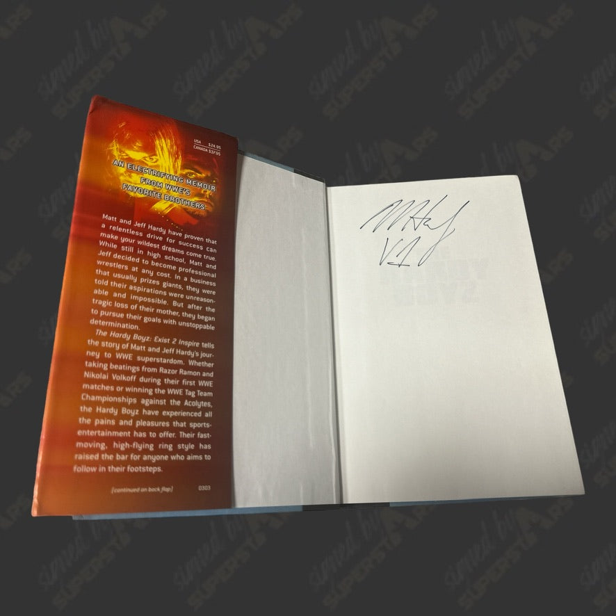 Matt Hardy signed The Hardy Boyz Book – Signed By Superstars