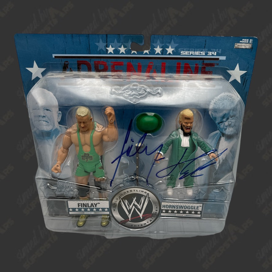Finlay & Hornswoggle dual signed WWE Adrenaline Action Figure 2pack – Signed By Superstars