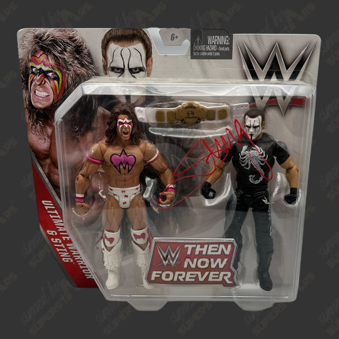 Sting signed WWE Then Now Forever Action Figure 2pack – Signed By Superstars