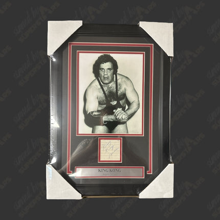 Angelo Mosca signed Framed Plaque – Signed By Superstars