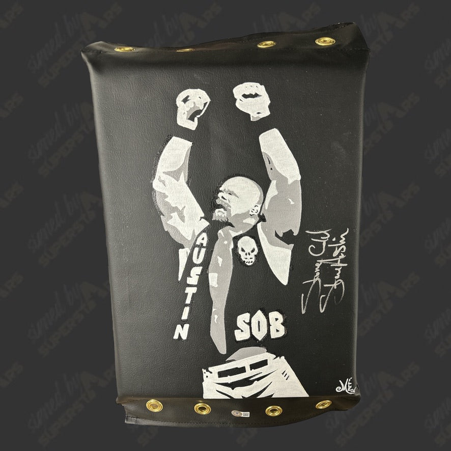 Stone Cold Steve Austin signed Hand Painted Art Turnbuckle Pad (w/ Bec ...