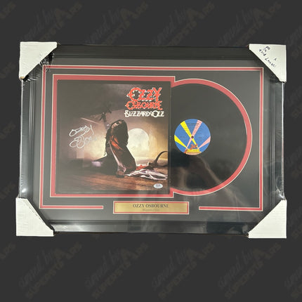 Ozzy Osbourne signed Blizzard of Oz Record Framed Plaque (w/ PSA ...