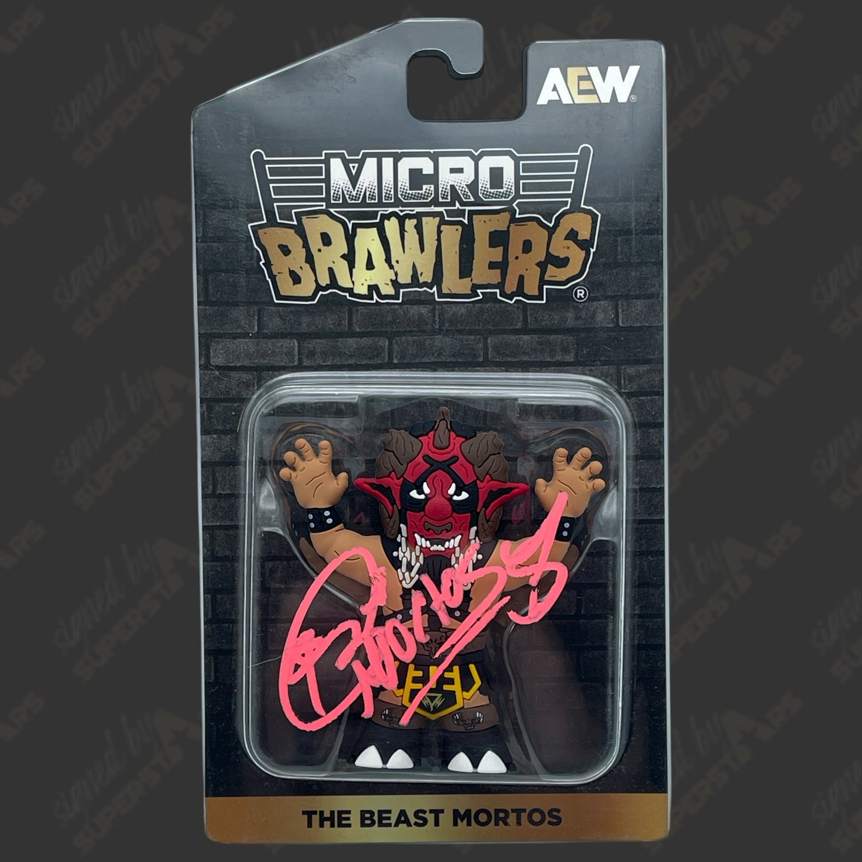 The Beast Mortos signed AEW Micro Brawlers Figure – Signed By Superstars