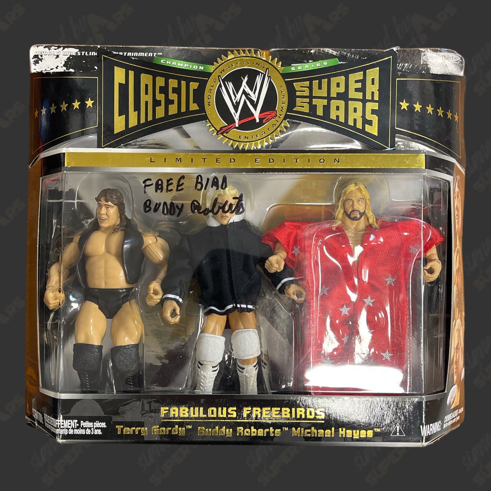 Buddy Roberts signed WWE Jakks Classic Superstars Action Figure 3-pack ...