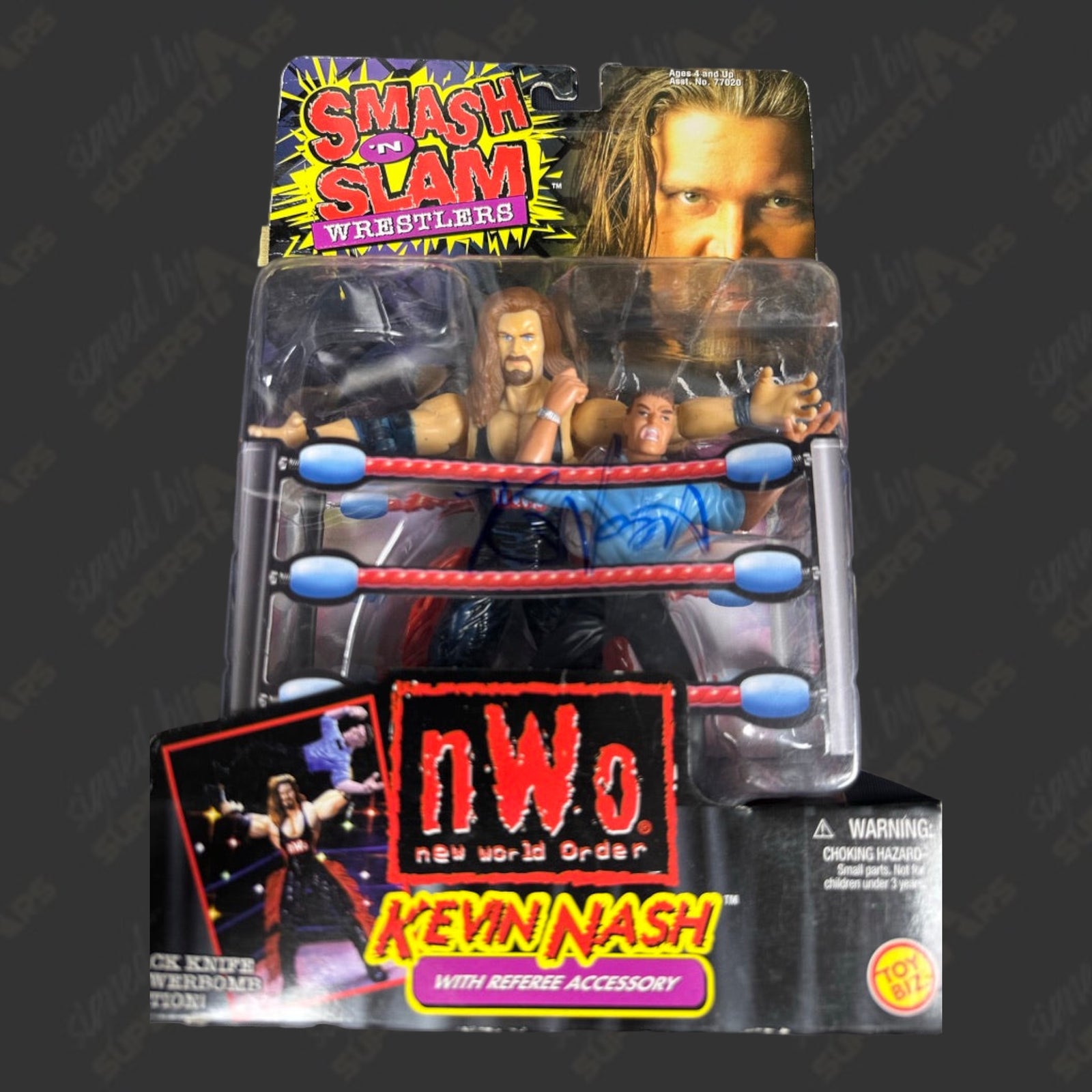 Kevin Nash signed WCW nWo Smash & Slam Action Figure – Signed By Superstars