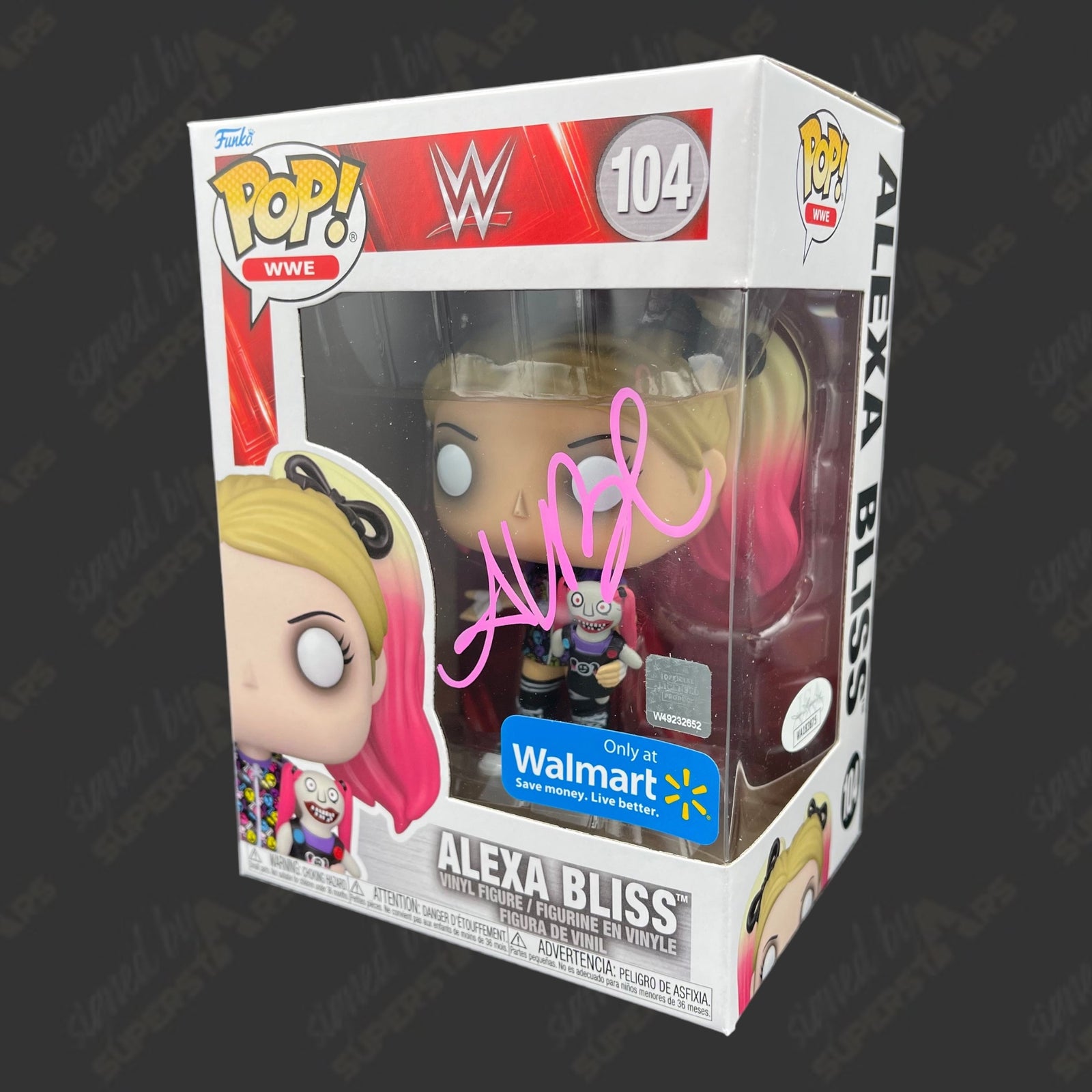 Alexa Bliss signed WWE Funko POP Figure #104 (Walmart Exclusive Lilly ...