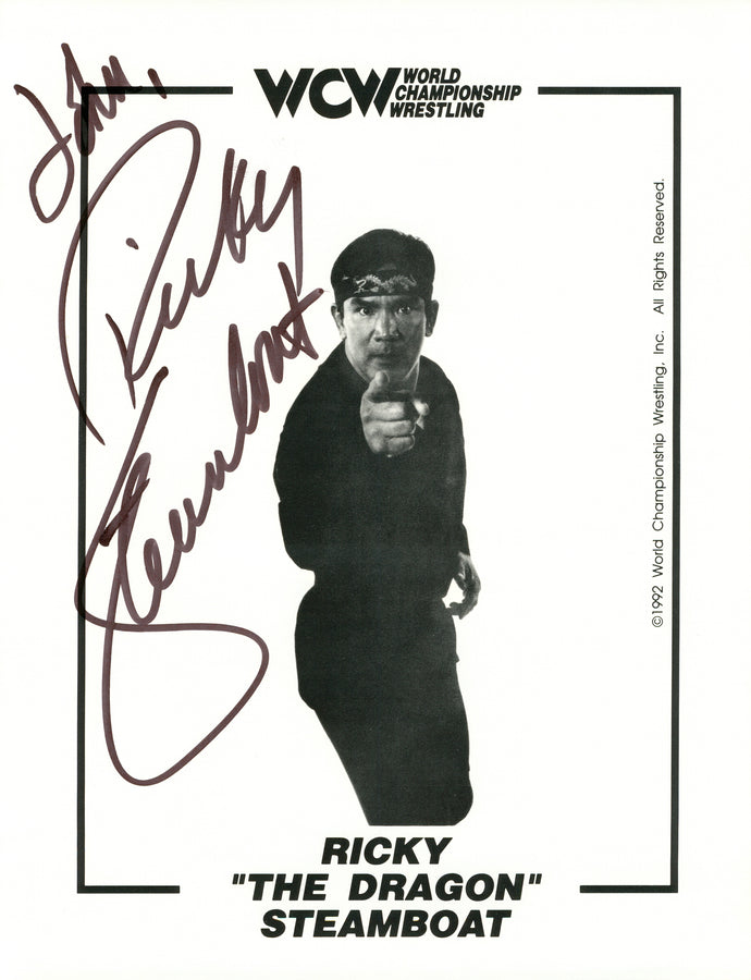 Ricky Steamboat signed 8x10 Photo – Signed By Superstars