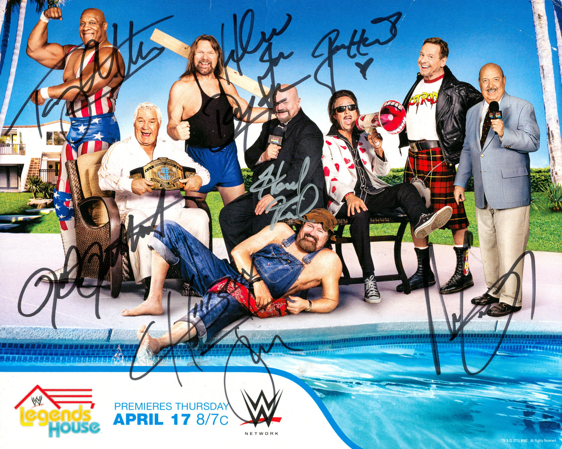 Multi-signed WWE Legends House 8x10 Photo – Signed By Superstars