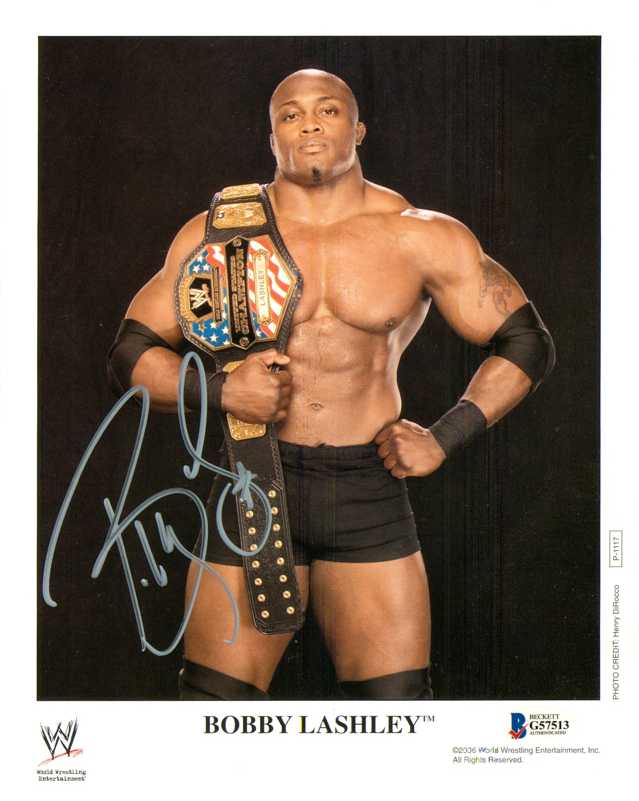 Bobby Lashley signed 8x10 Photo (w/ Beckett) – Signed By Superstars