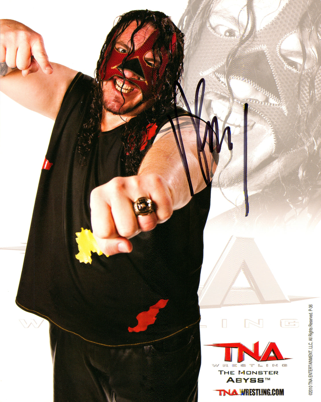 Abyss signed 8x10 Photo – Signed By Superstars