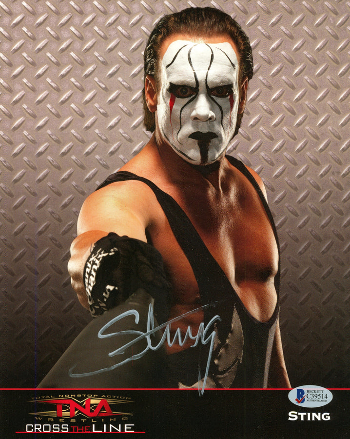 Sting signed 8x10 Photo (w/ Beckett) – Signed By Superstars