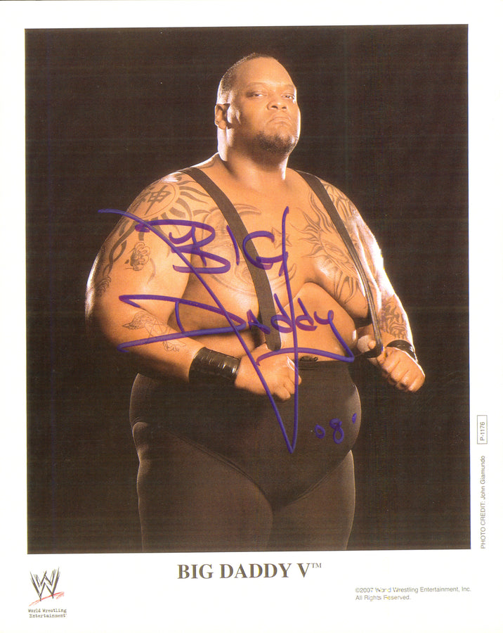Big Daddy V signed 8x10 Photo – Signed By Superstars