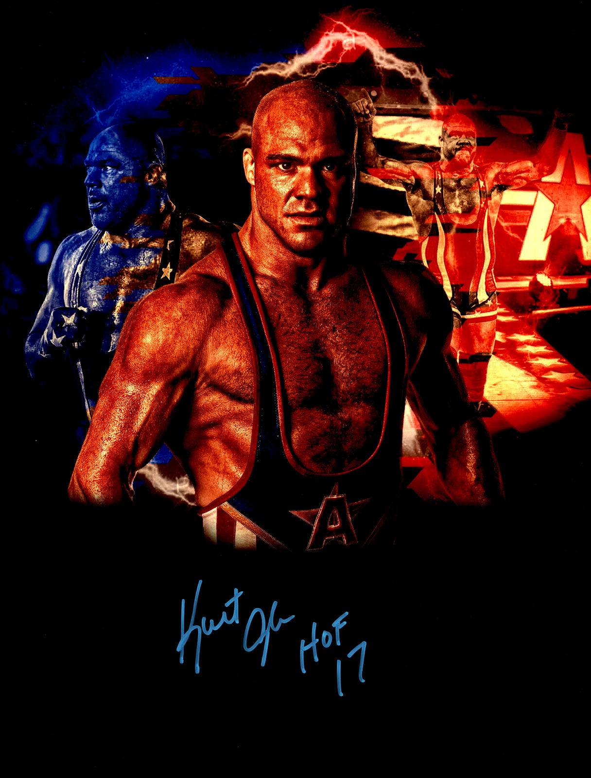 Kurt Angle signed 11x14 Photo – Signed By Superstars
