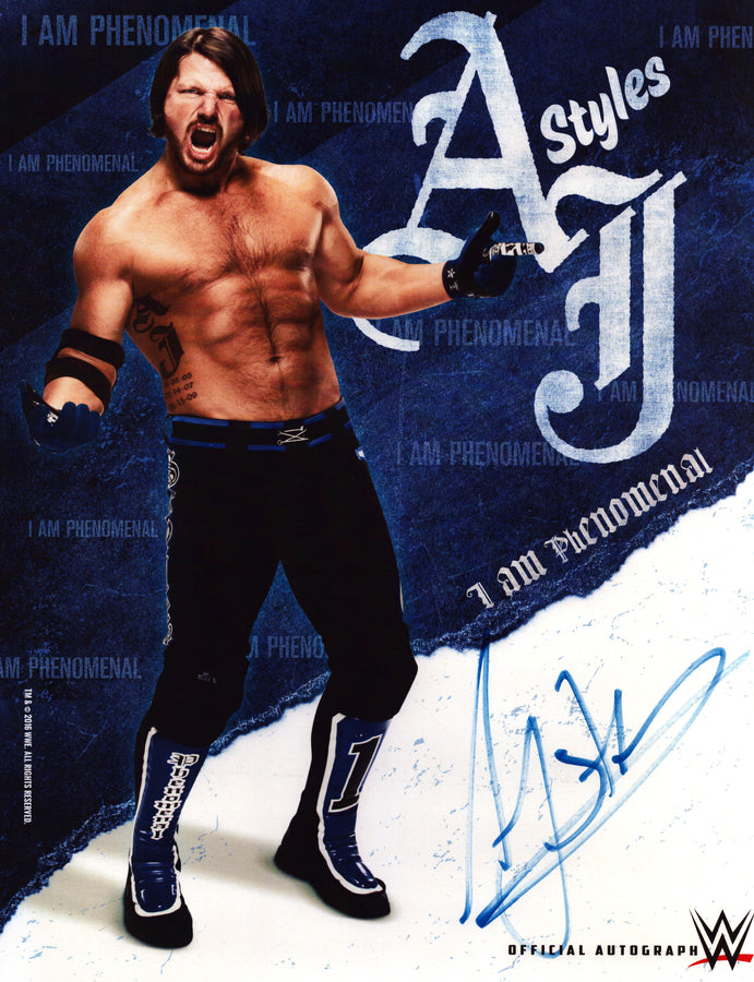 AJ Styles signed 11x14 Photo – Signed By Superstars