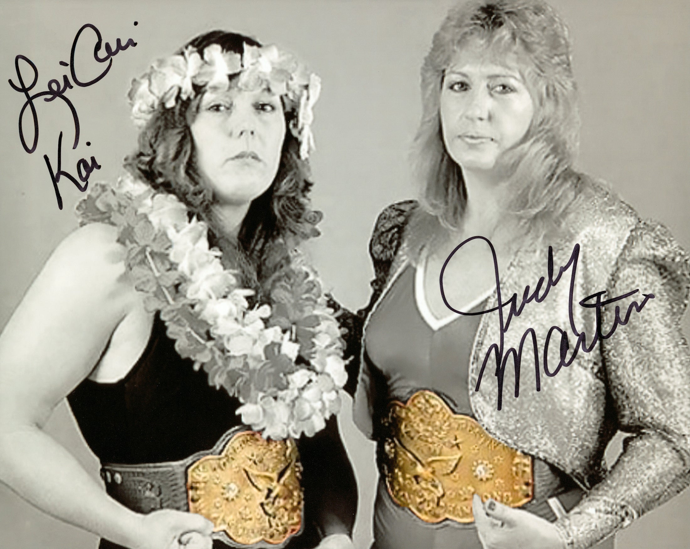 Judy Martin & Leilani Kai dual signed 8x10 Photo – Signed By Superstars