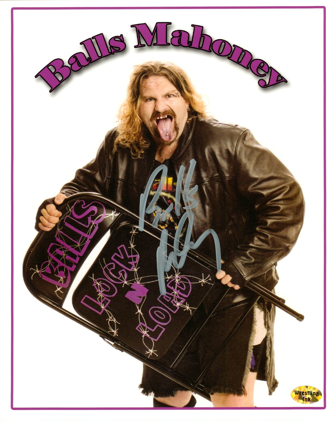 Balls Mahoney signed 8x10 Photo – Signed By Superstars
