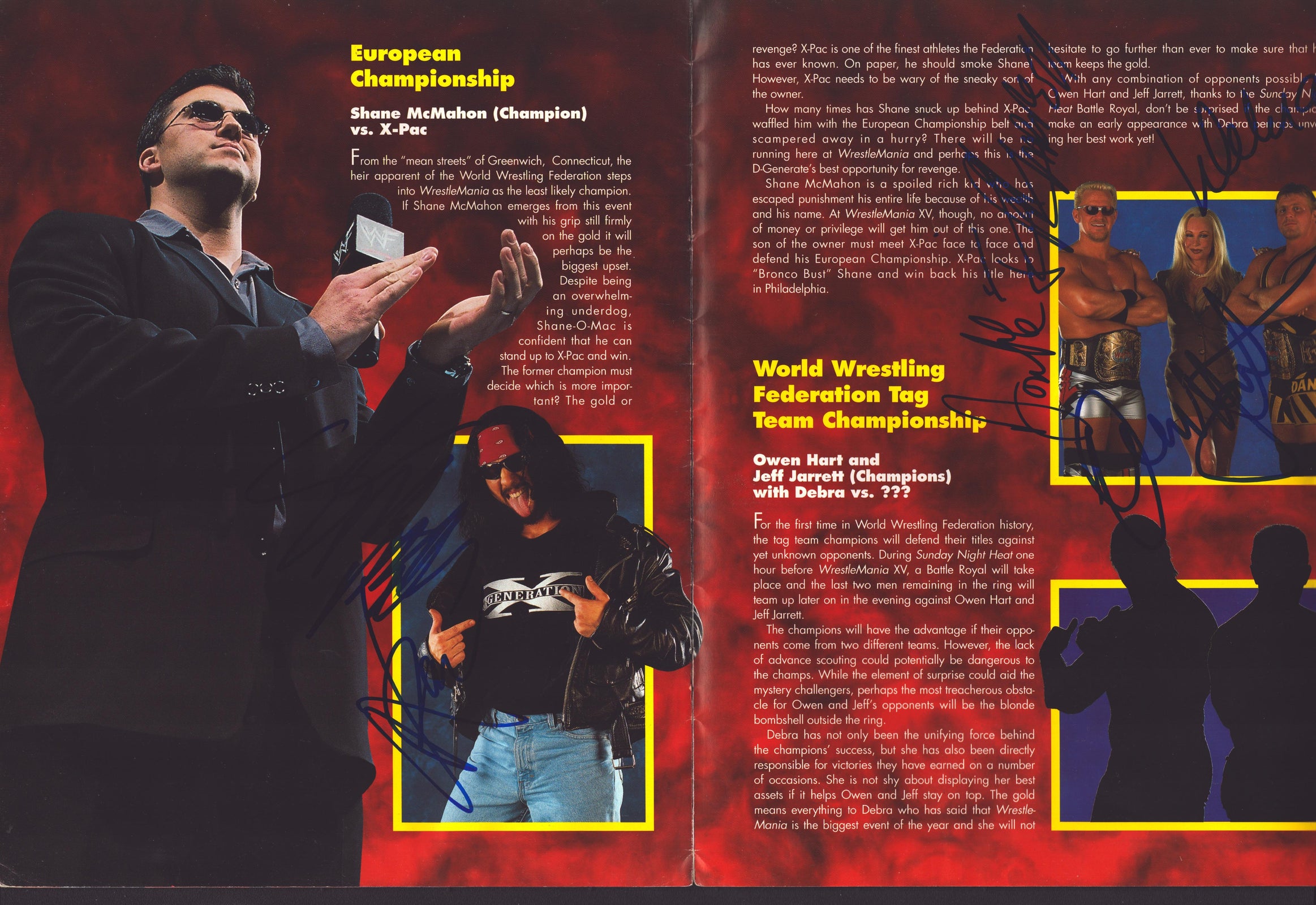 Multi-signed WrestleMania XV Event Program (20+ signatures! w/ JSA ...