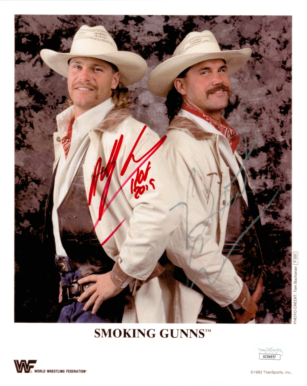 Smoking Gunns - Billy Gunn & Bart Gunn signed 8x10 Photo (w/ JSA ...