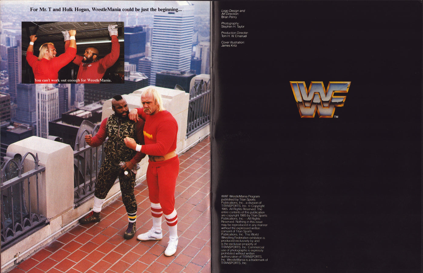 Multi-signed original WWF Wrestlemania 1 Event Program (9 signatures ...